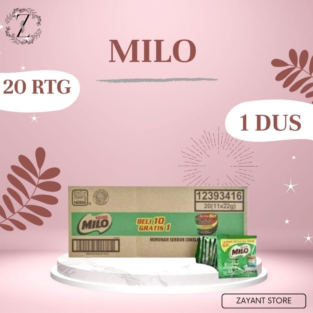 Jual Milo Activ Go (1 dus / 20 renceng) | Shopee Indonesia