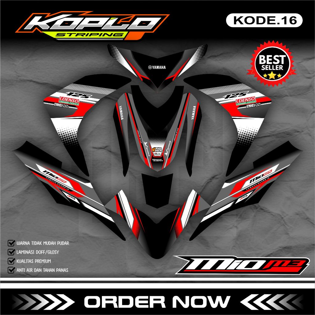 Jual Stiker Decal Full Body Motor Yamaha MIO M3/MIO Z- Stiker Dekal ...