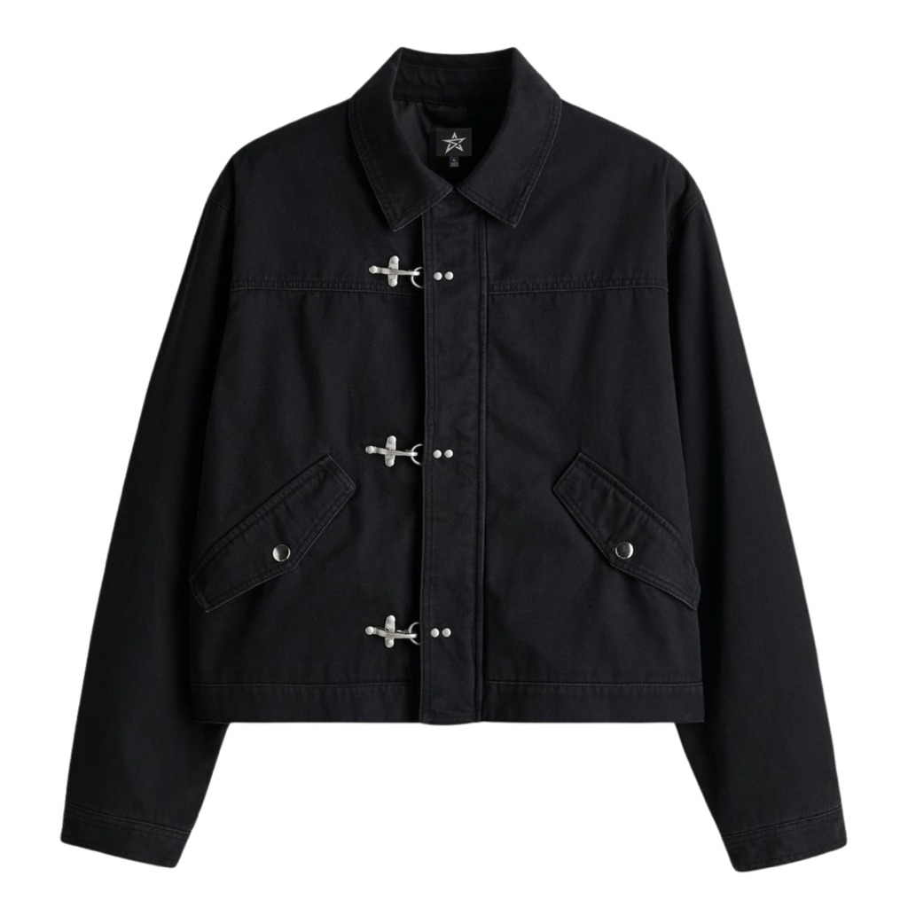 Jual Sai - Lamesde Fireman Clasps Style Work Jackets Canvas Boxy Outer ...