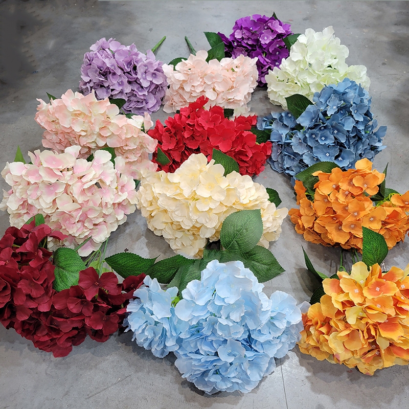 Jual Buket Bunga Hydrangea Buatan, Panjang 45cm dengan 5 Cabang dan 135 ...