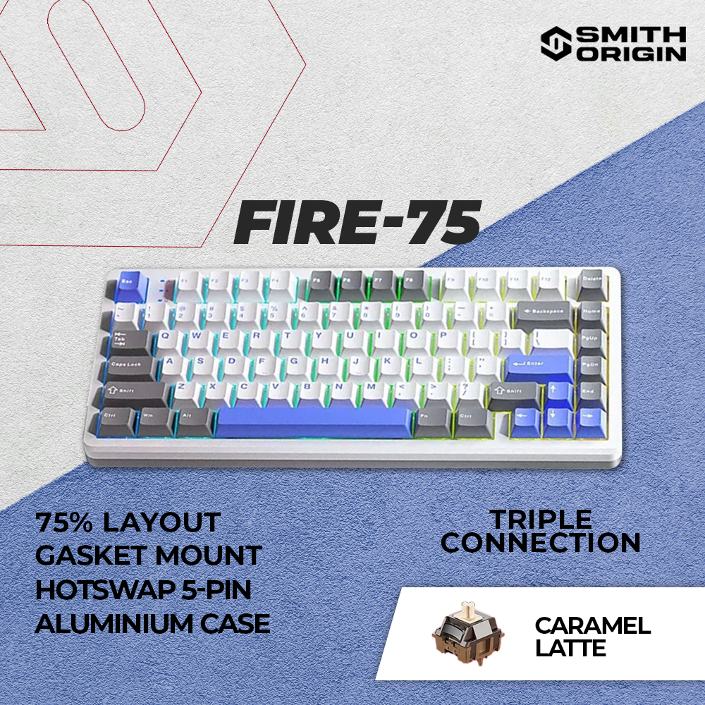 Jual AULA FIRE75 FIRE 75 CNC Aluminum Trimode Wireless Gasket Mount ...