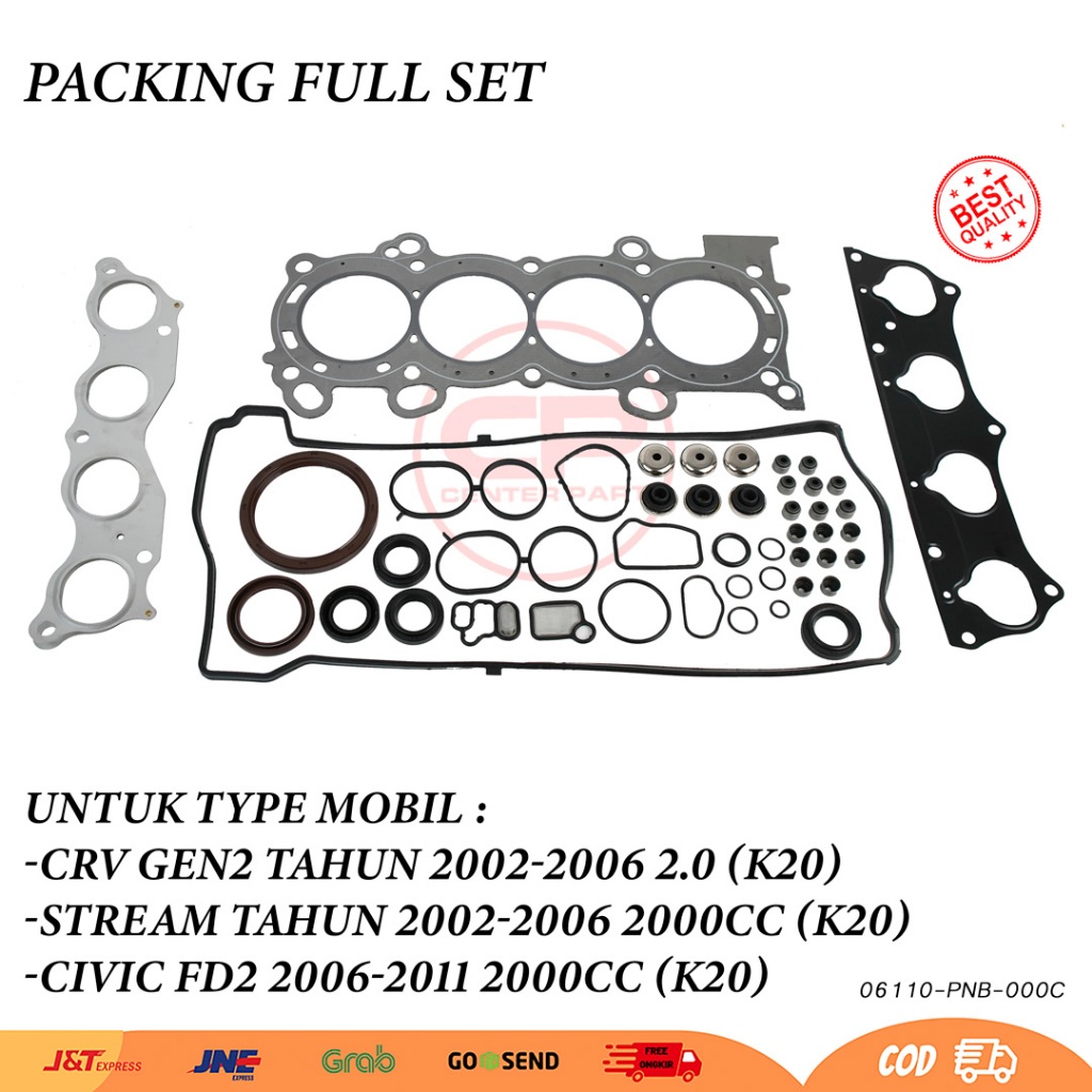 Jual Packing Paking Perpak Set Engine Crv Gen2 2000cc Stream 2000cc ...