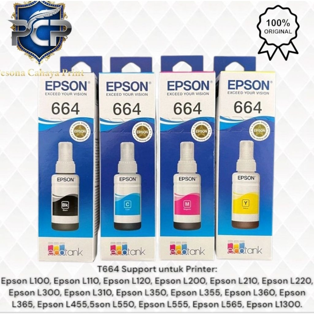 Jual Tinta epson 664 (C-Y-M-K) original | Shopee Indonesia