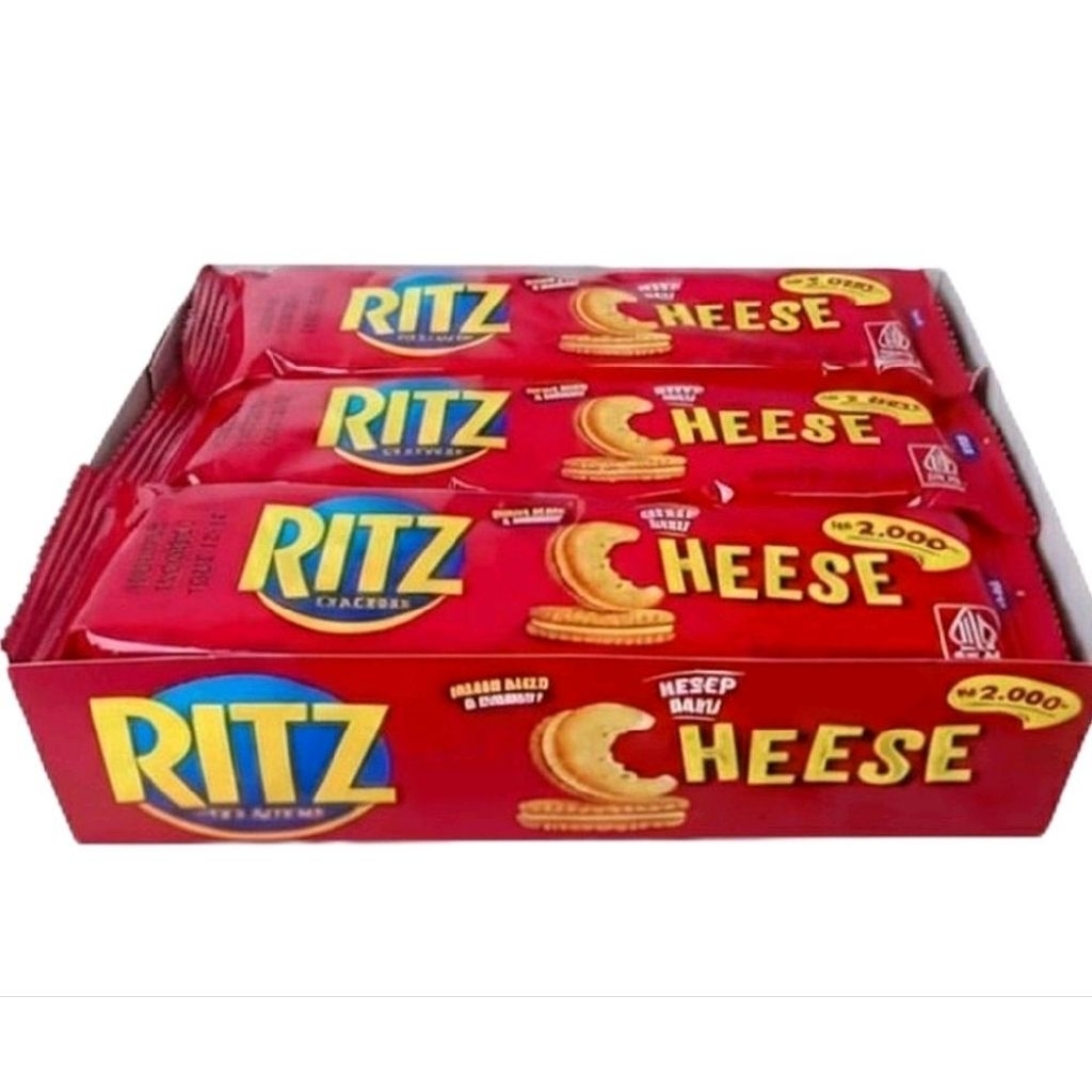 Jual Ritz Biskuit Sandwich Crackers Rasa Keju/Cheese 1 Pak isi 12 x 27 ...