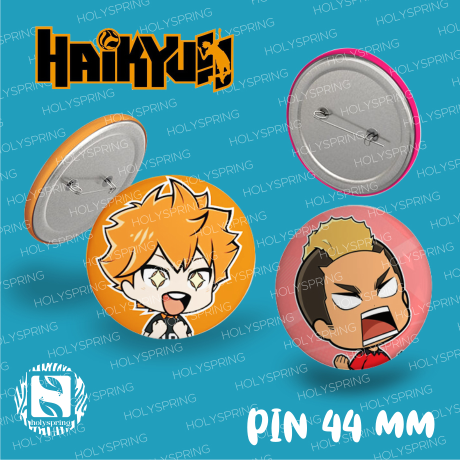 Jual PIN BUTTON HAIKYUU PIN PENITI 4,4 cm - bross kageyama hinata tsuki ...