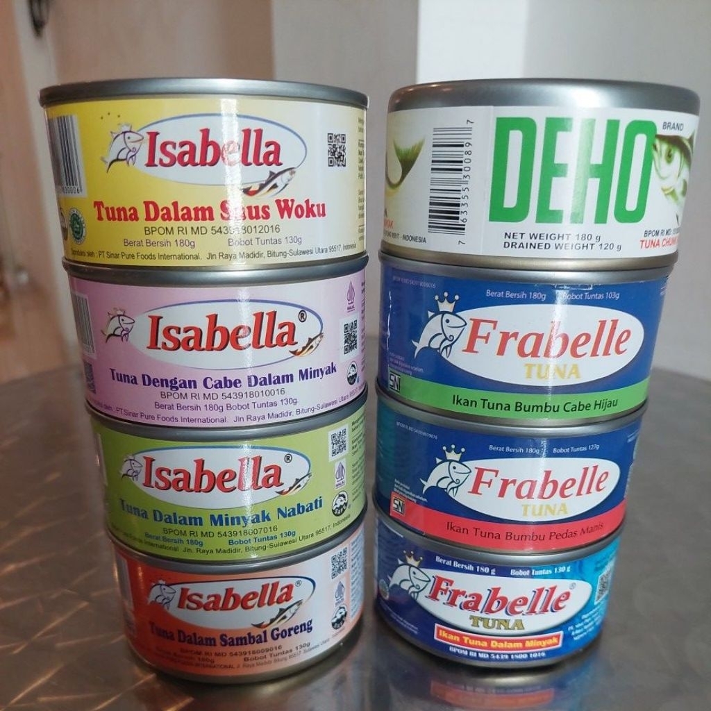 Jual Tuna kaleng aneka merek isabella, deho, frabelle ( sambal goreng ...