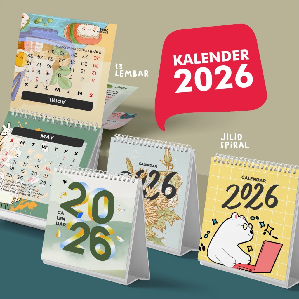 Jual KALENDER MEJA MINI / KALENDER MINI 2026 / KALENDER MEJA / KALENDER ...