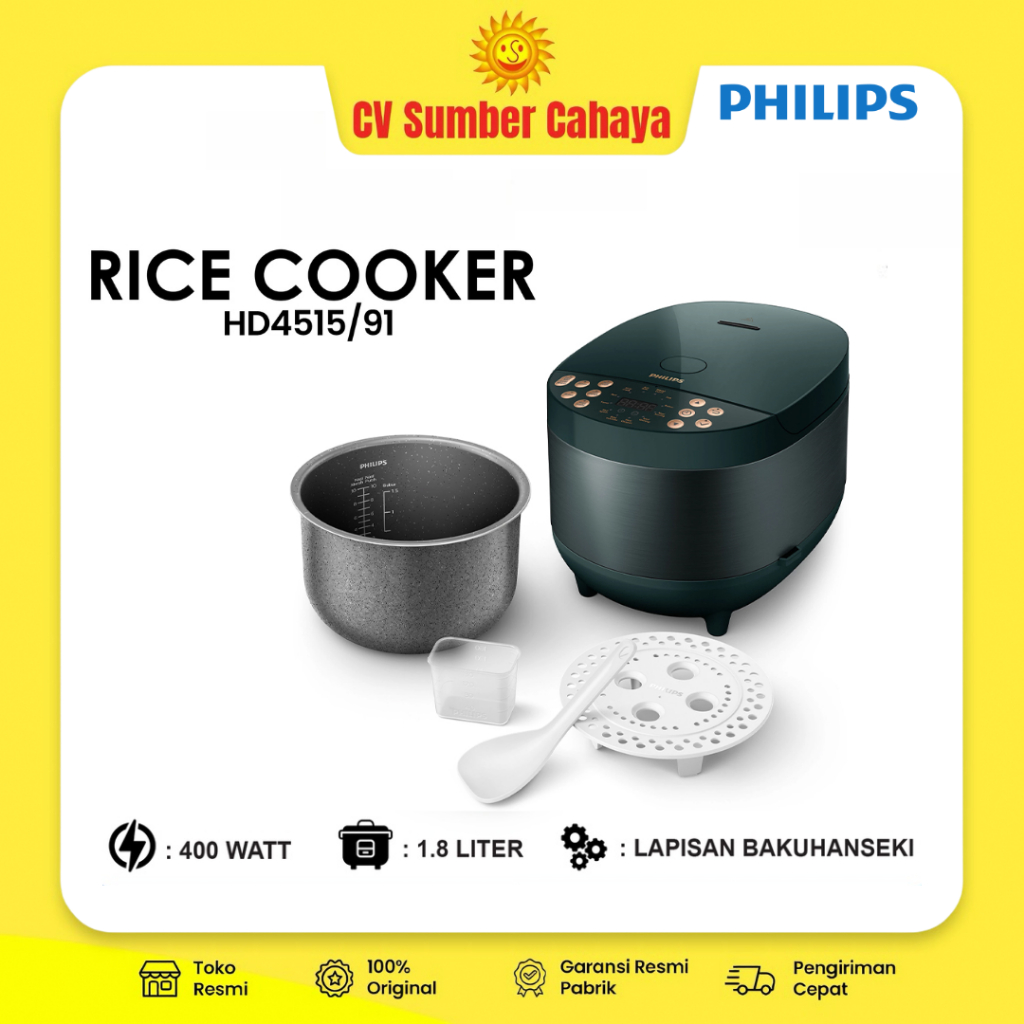 Jual Philips Rice Cooker Digital 1.8L Magic Com 18 Menu HD4515/91 HD ...