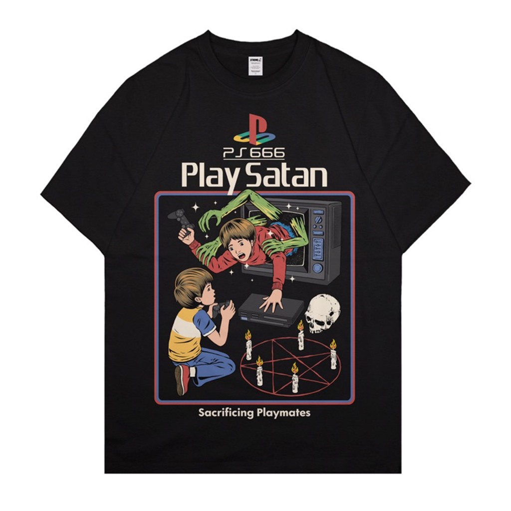 Jual XTREME MERCH - Play Satan - Black Tees | Shopee Indonesia