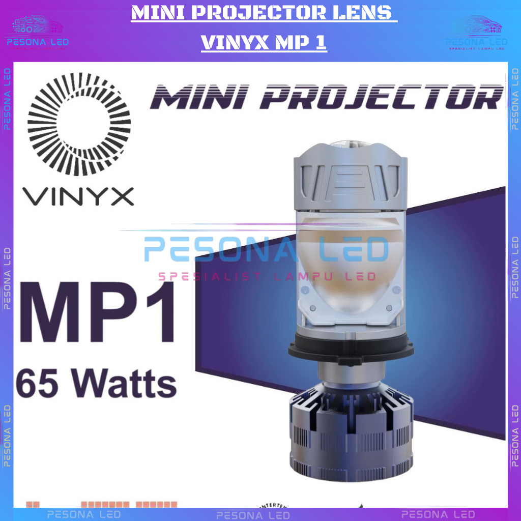Jual Vinyx MP1 Lampu Utama LED H4 65W Projie H4 Mini Projector Lens ...