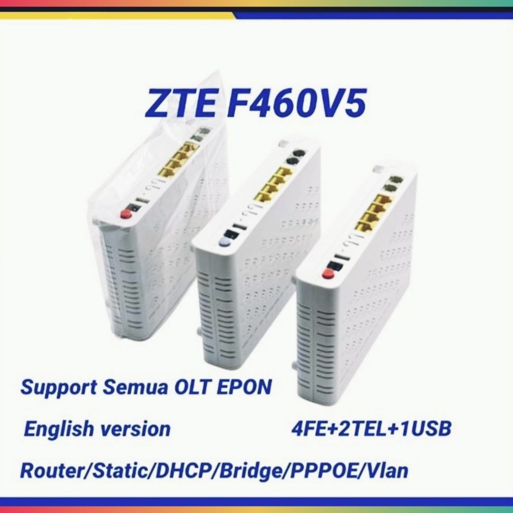 Jual MODEM BARU ZTE F460 V5 EPON ONU Wifi Modem | 1GE + 3FE Ports ...