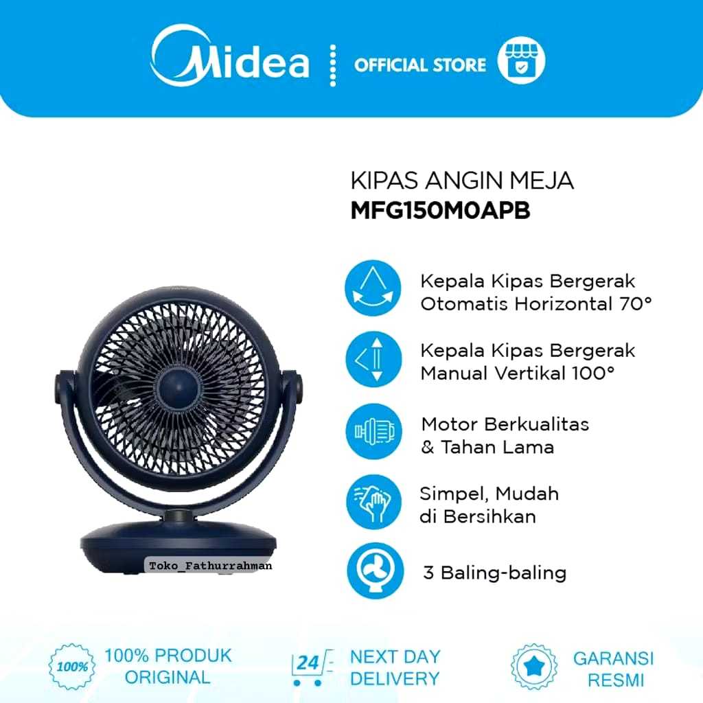 Jual BATAM - MIDEA Kipas Meja / Table Circulation Fan MFG150M0APB ...