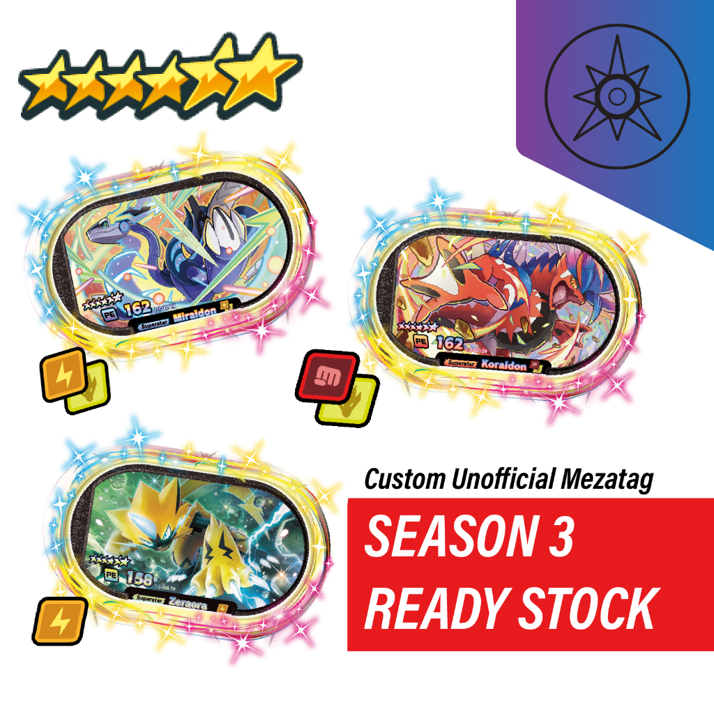 Jual Paket Bundle Pokemon Mezastar Unofficial Custom Fake Tag Mezatag ...