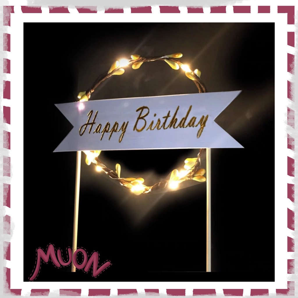 Jual Topper HBD Ulang Tahun LED Bisa Menyala Cocok Untuk Kue Ulang ...