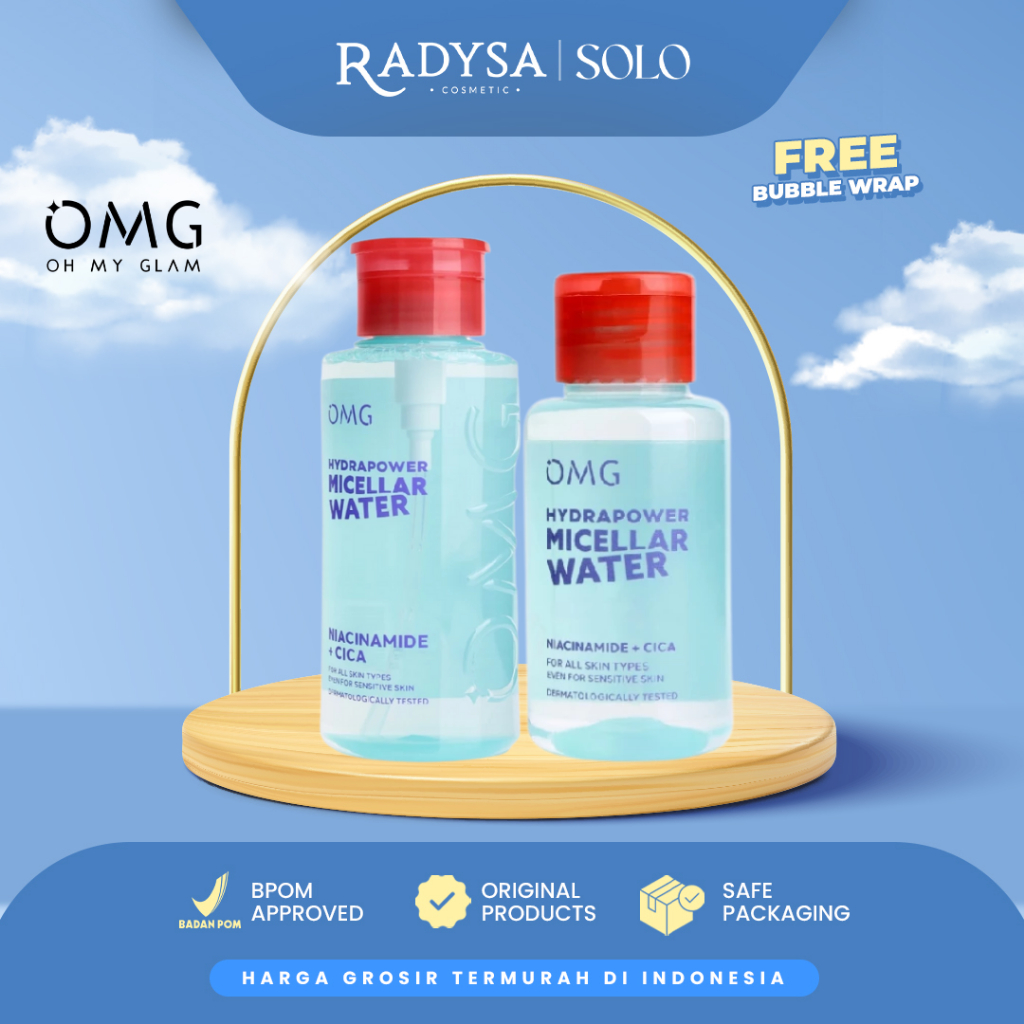 Jual RADYSA - OMG OH MY GLOW HydraPower Micellar Water 65 Ml & 300 Ml ...