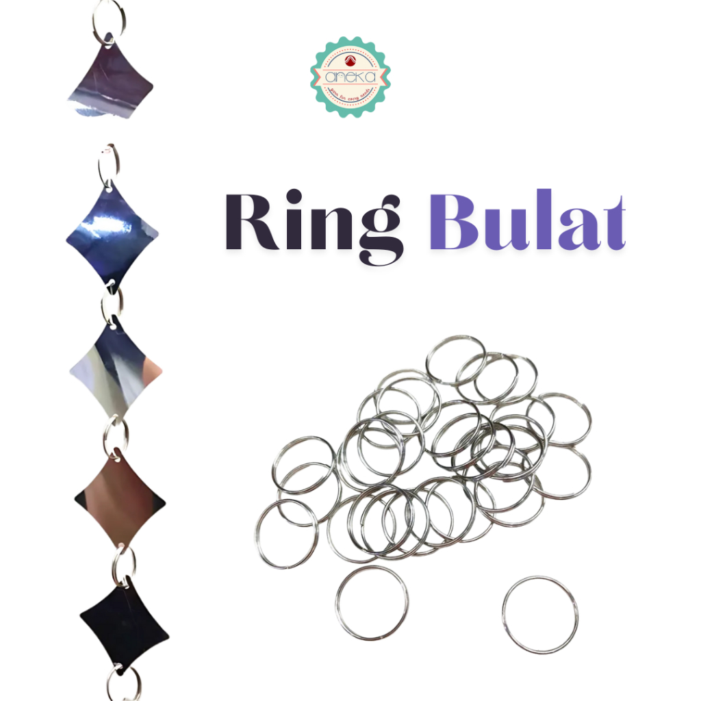 Jual ANEKA - [5PCS] Ring Bulat Silver 25mm / Uxcell Carbon Steel Double ...
