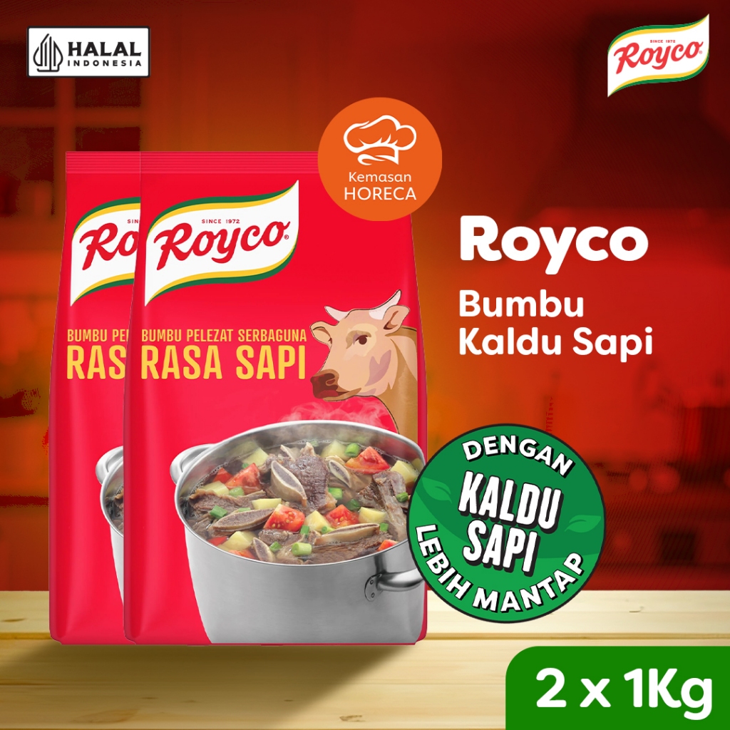Jual Royco Bumbu Penyedap Rasa Sapi Pouch 1Kg Twin Pack | Shopee Indonesia