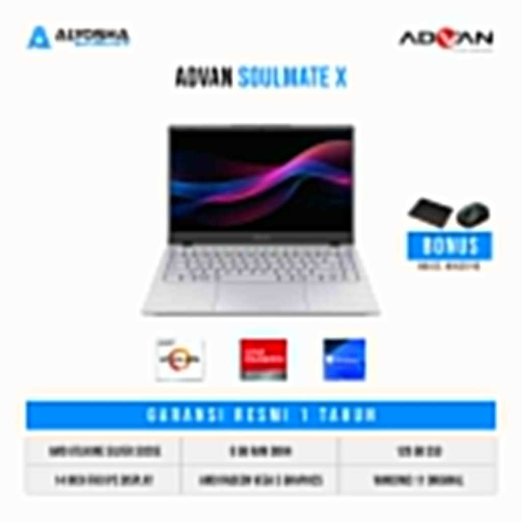 Jual LAPTOP ADVAN SOULMATE X AMD 3020E 8GB DDR4 128GB SSD RADEON VEGA 3 ...