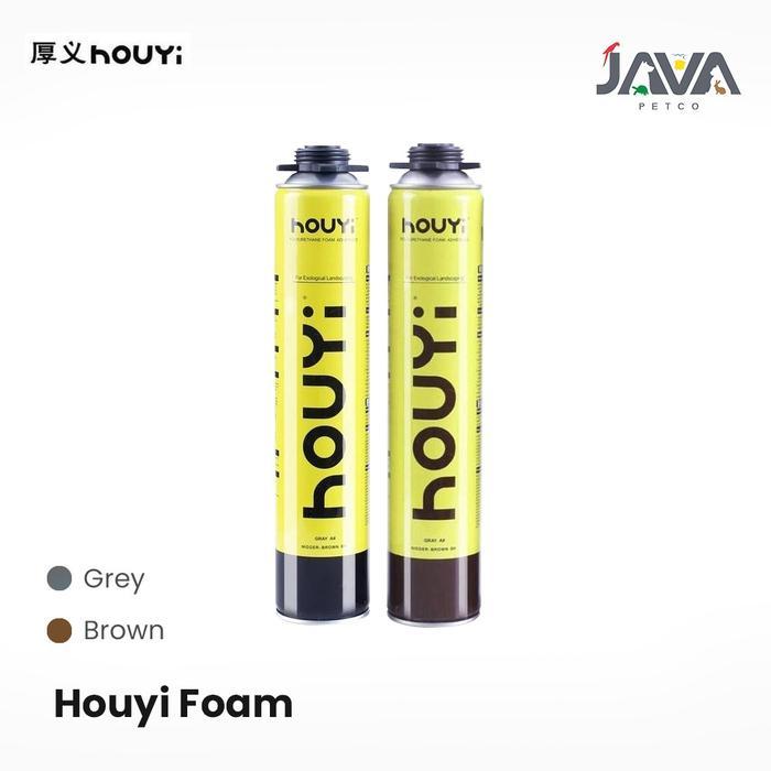Jual HOUYI Expanding Spray Foam Grey PU Aquarium Paludarium Aquascape ...