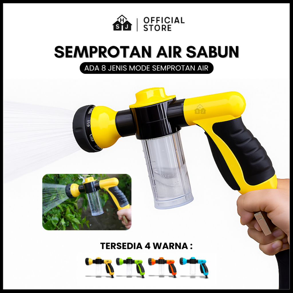 Jual Semprotan Air Cuci Mobil Taman 8 Mode Semprot Sabun Garden Hose ...