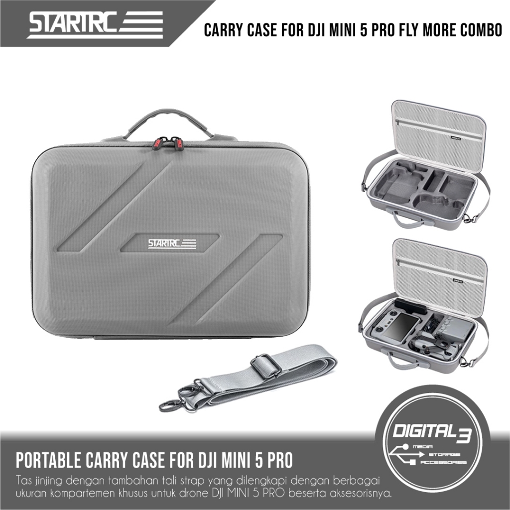 Jual STARTRC Waterproof Carrying Case for DJI MINI 5 PRO Fly More Combo ...