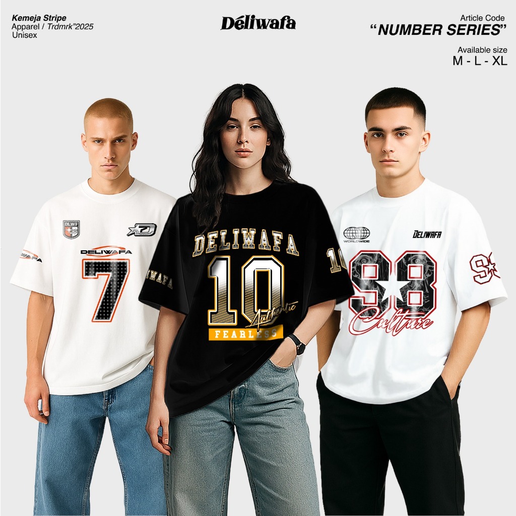 Jual Deliwafa - Oversize Angka Strength | T-Shirt Unisex | Kaos ...