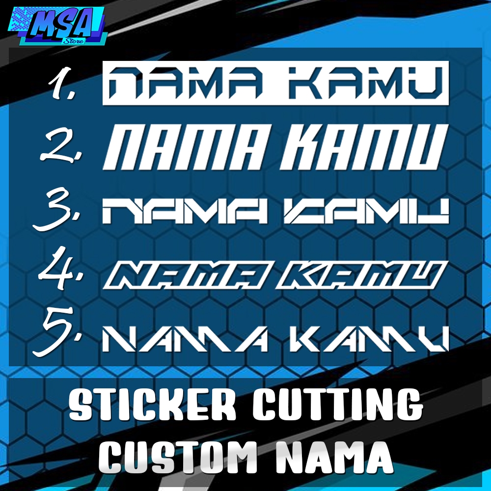 Jual STICKER NAMA CUSTOM SESUAI NAMA KAMU NAMA PACAR NAMA ORANGTUA NAMA ...
