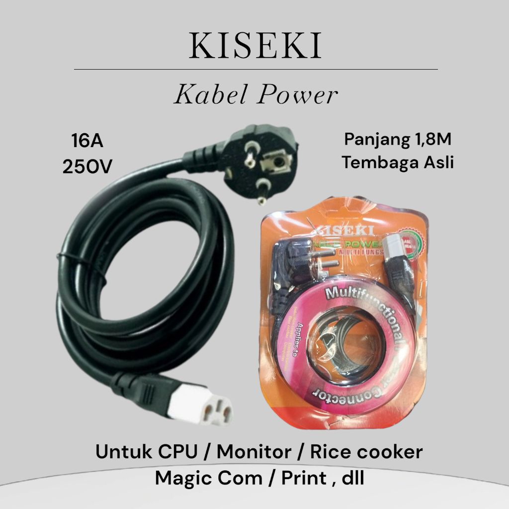 Jual Kabel Power CPU Monitor Magic Com Tembaga Asli Panjang 1.8M ...