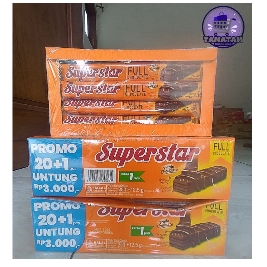 Jual SUPERSTAR FULL CHOCOLATE 1 BOX ISI 20 Pcs | Shopee Indonesia