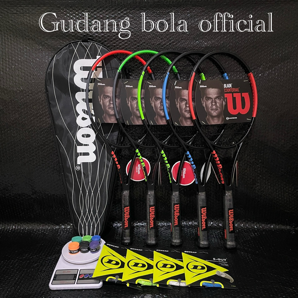Jual Raket Tenis Lapangan Carbon Premium WILSON BLADE 98v6 + Senar ...