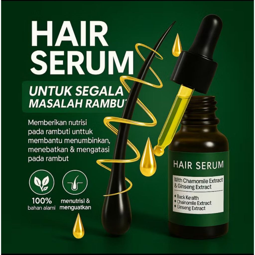 Jual Hair Serum Rambut Rontok & Kering - Melembutkan & Menumbuhkan ...