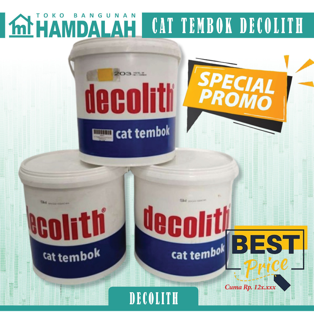 Jual PROMO HARGA-CAT TEMBOK DECOLITH 5KG-MURAH MERIAH | Shopee Indonesia