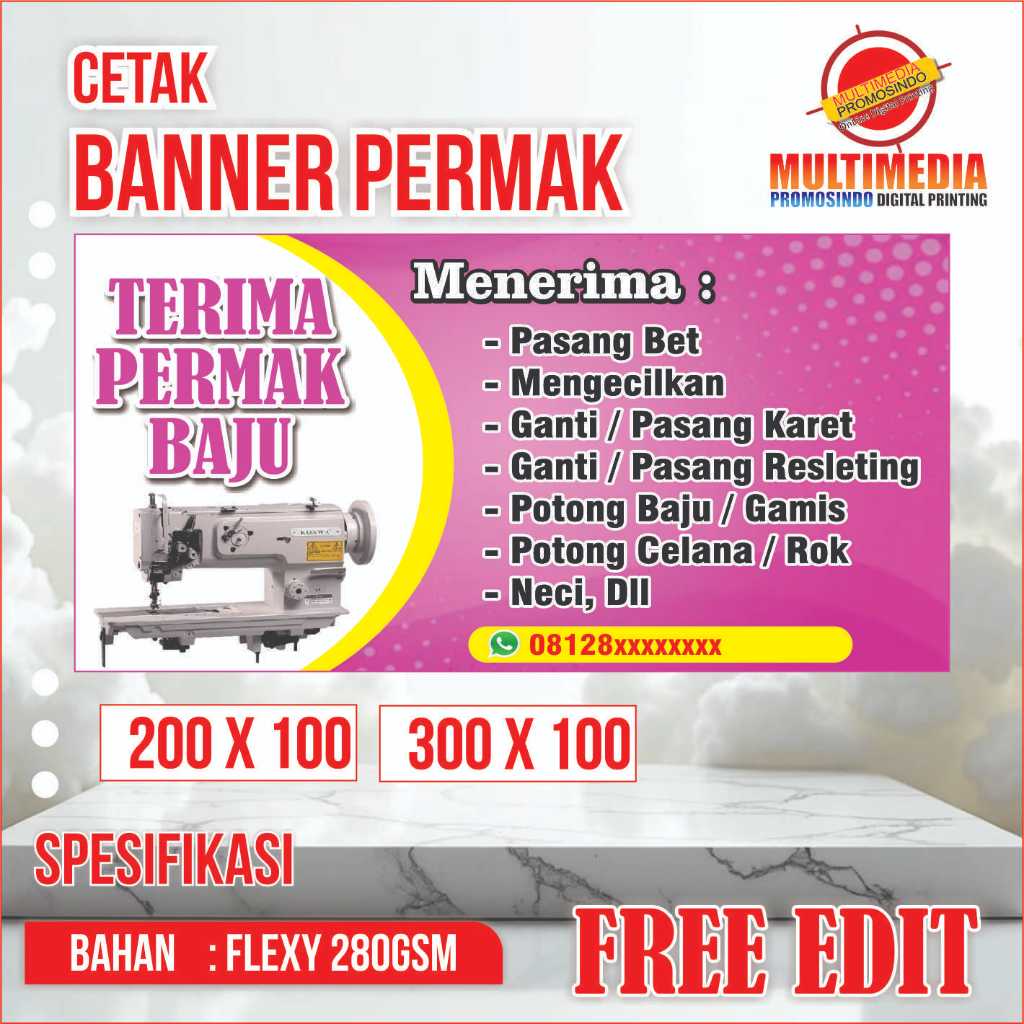 Jual Banner Spanduk Permak / Banner Murah / Banner Permak / Spanduk ...