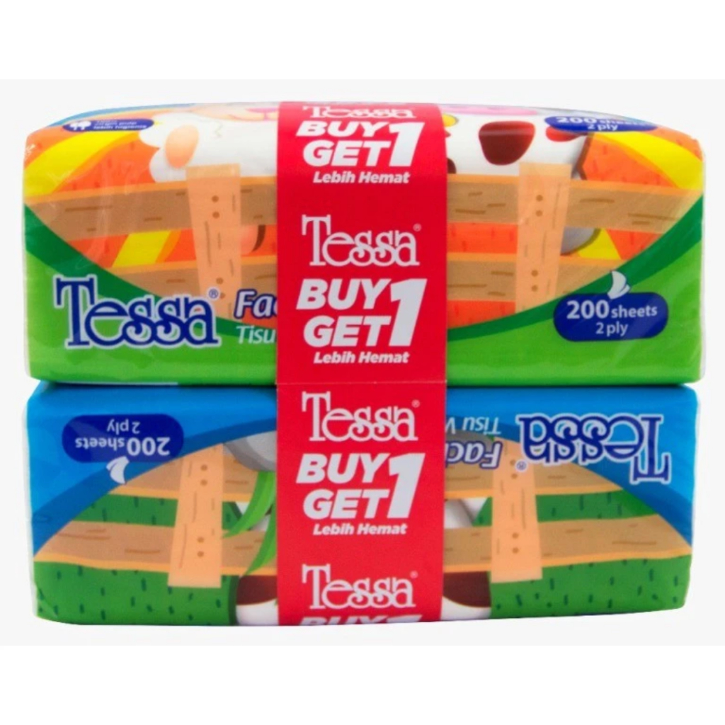 Jual Tessa Facial Tissue (200 sheets) (BUY ONE GET ONE) | TP06 BDG ...