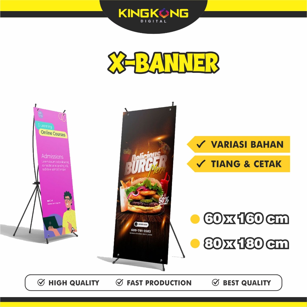 Jual Cetak X Banner Murah USAHA UMKM / Standing Banner Wisuda / Stand ...
