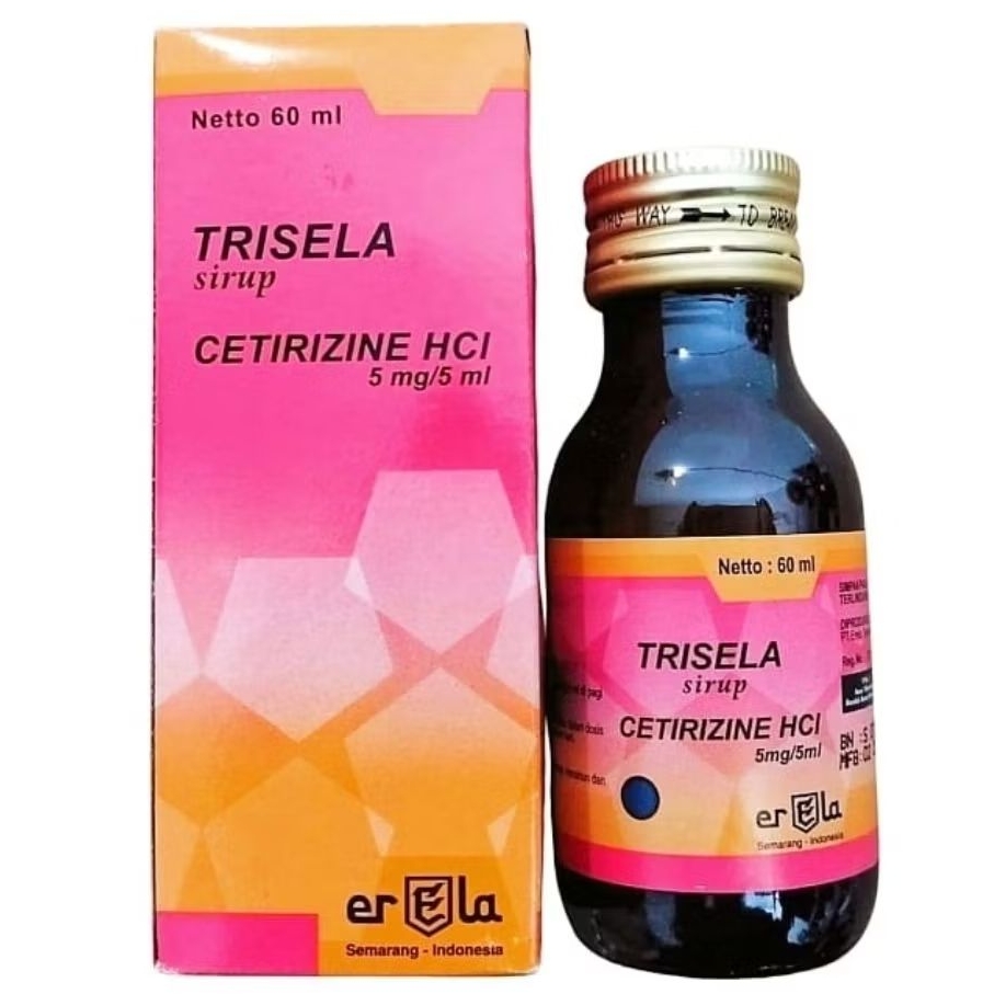 Jual TRISELA Sirup - Cetirizine HCl 5mg /5ml (60ml) | Shopee Indonesia