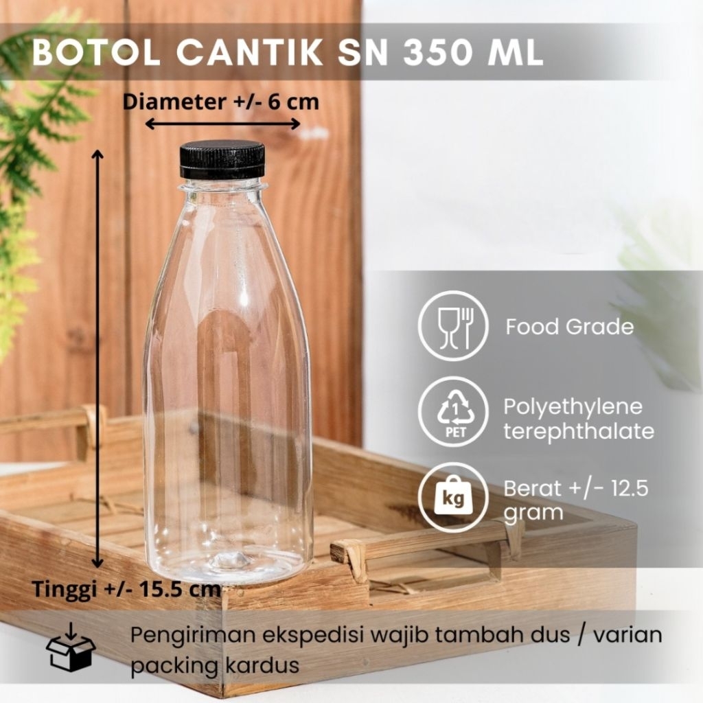 Jual ISI 24 PCS BOTOL CANTIK 350ML/ BOTOL VALENCIA SHORT NECK/ BOTOL ...
