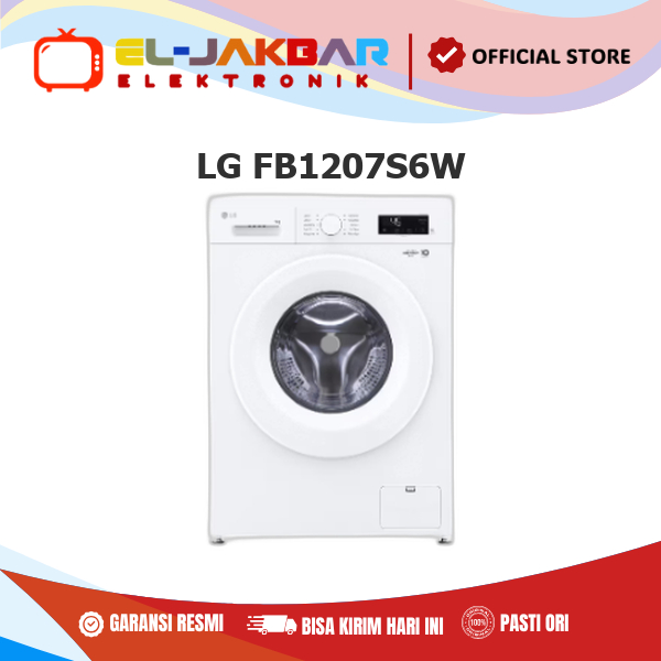 Jual LG FB1207S6W Mesin Cuci Front Loading 7Kg Inverter Direct Drive 6 ...