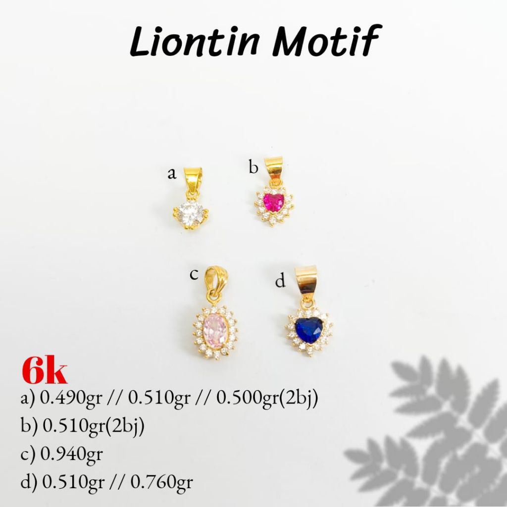 Jual LIONTIN MOTIF KADAR 6K | Shopee Indonesia