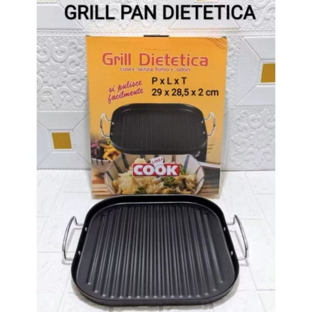 Jual Grill Pan Dietetica Panggangan Pan Persegi Bakar Serbaguna Anti ...