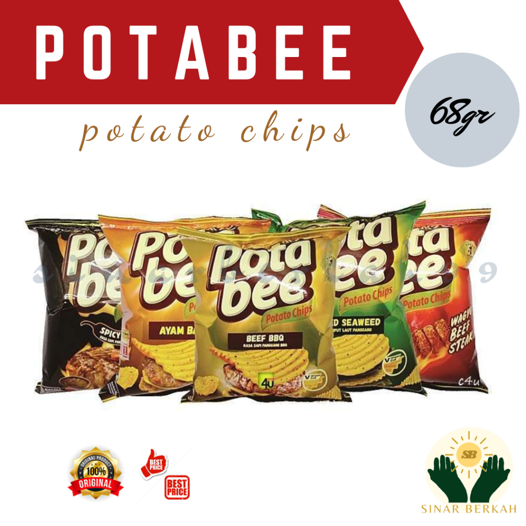 Jual Potabee Keripik Kentang All Varian 68 Gr | Shopee Indonesia