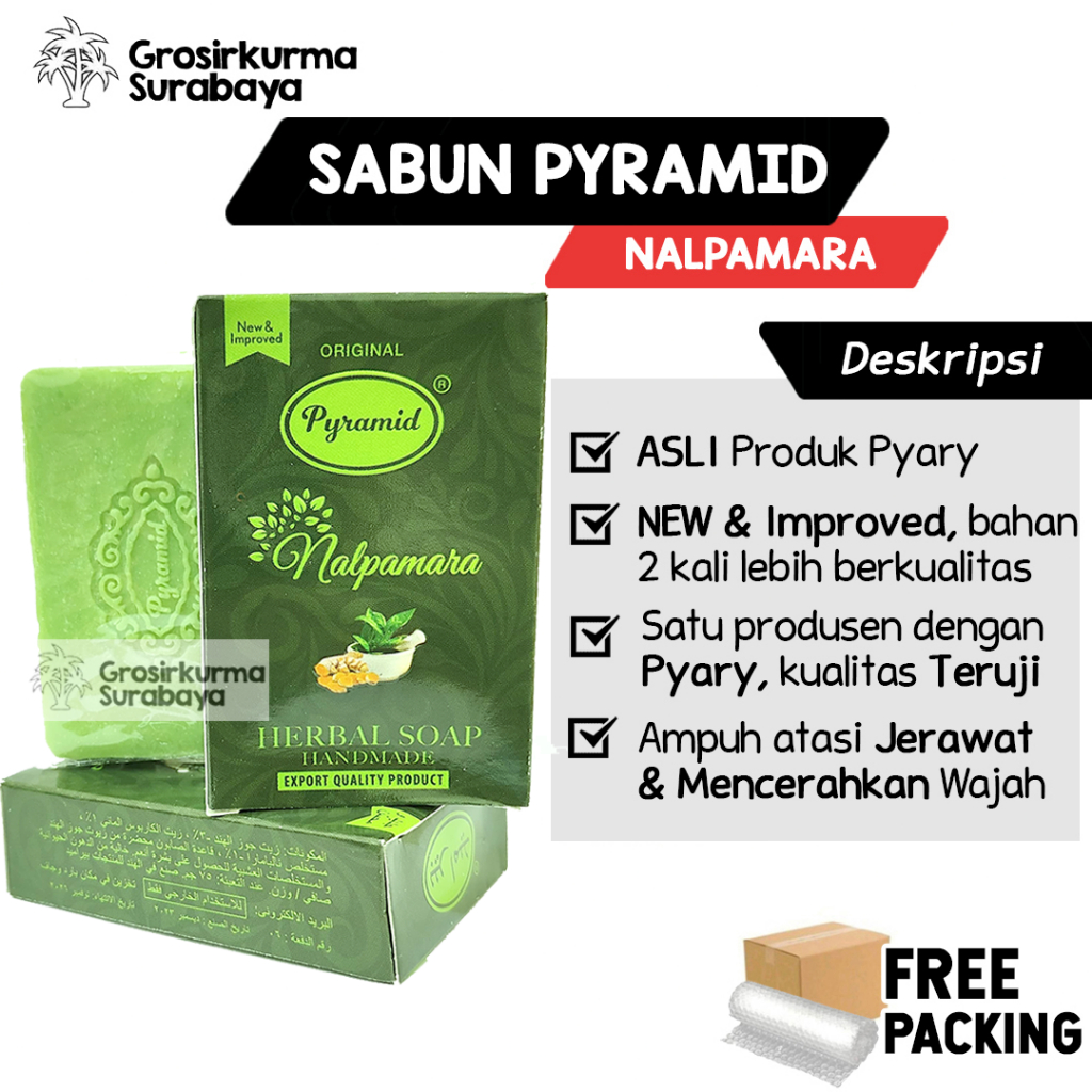 Jual NEW Sabun PYRAMID NALPAMARA Racikan Herbal Rempah Kunyit VCO Alami ...