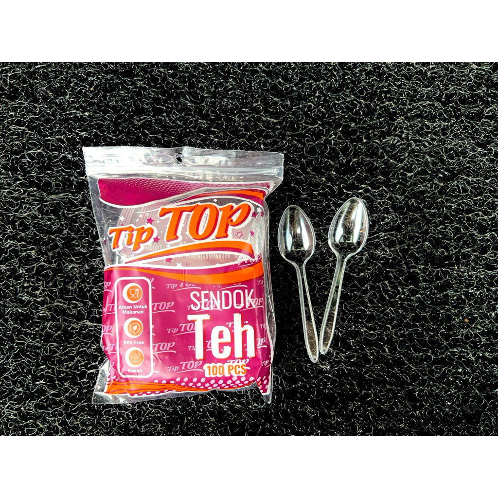 Jual Sendok Teh Plastik / Sendok Jelly / Sendok Kecil TIPTOP Isi 100 ...