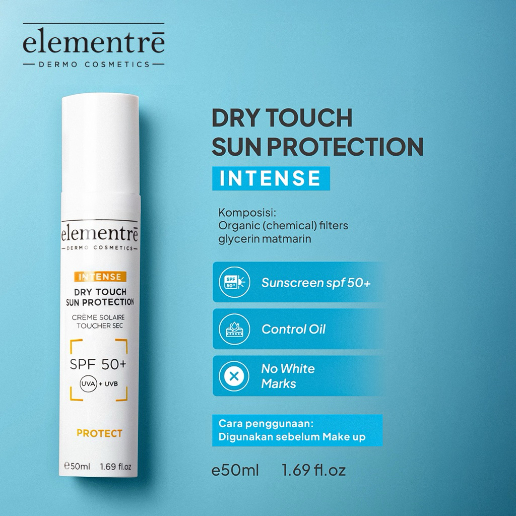 Jual Elementre SPF50+ Dry Touch Sun Protection – Sunscreen dengan UVA ...