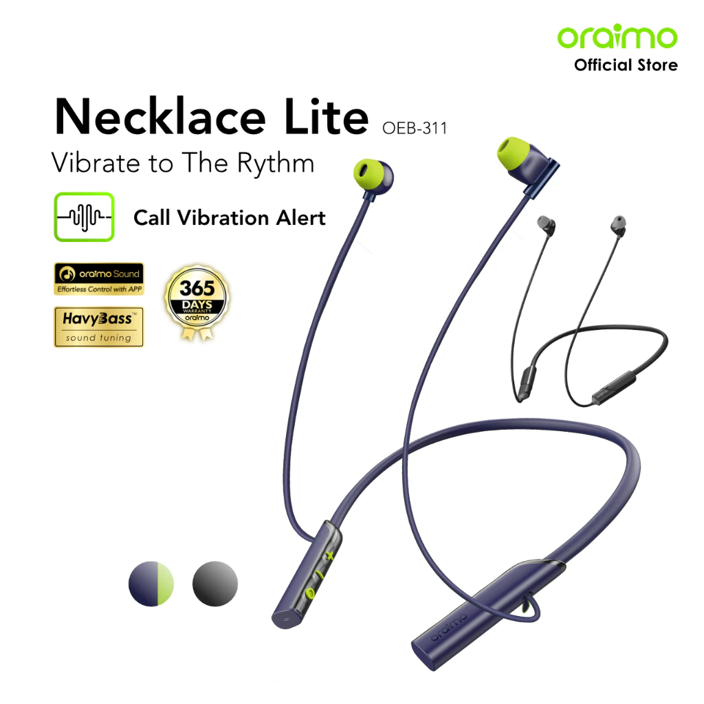 Jual oraimo Headset Bluetooth Tali Leher Nirkabel Shark 4 OEB 311 Shark ...