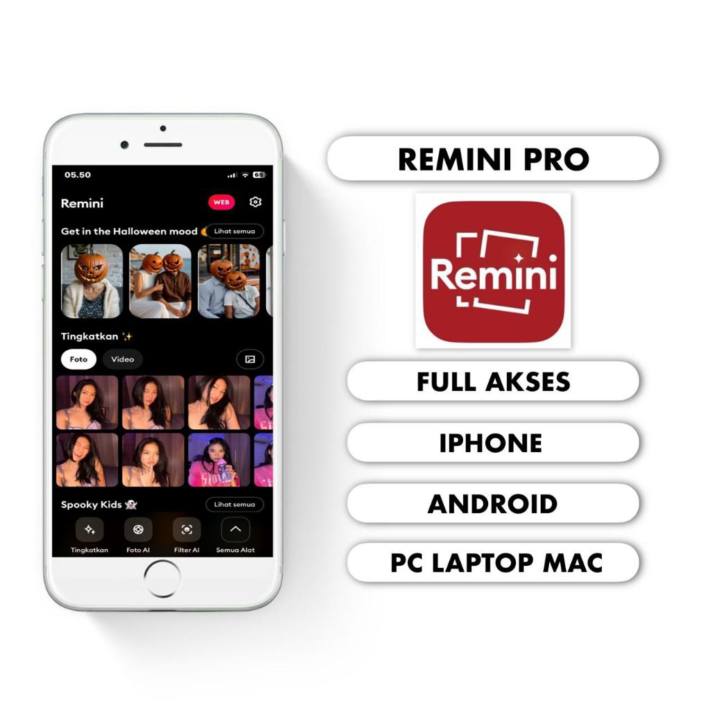 Jual APLIKASI REMINI PRO, BUKAN WEB ALL DEVICES | Shopee Indonesia