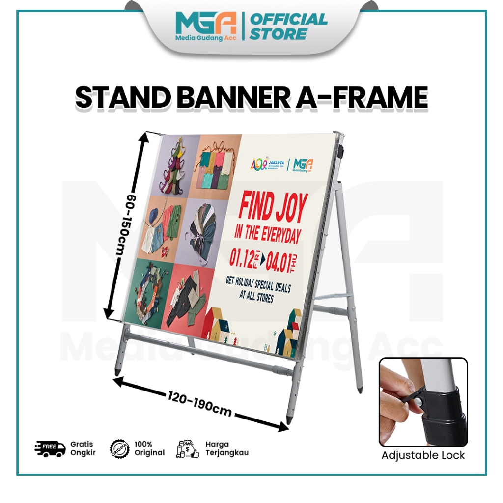 Jual Stand Banner A-Frame Portable | Rangka Banner Promosi Event & Café ...
