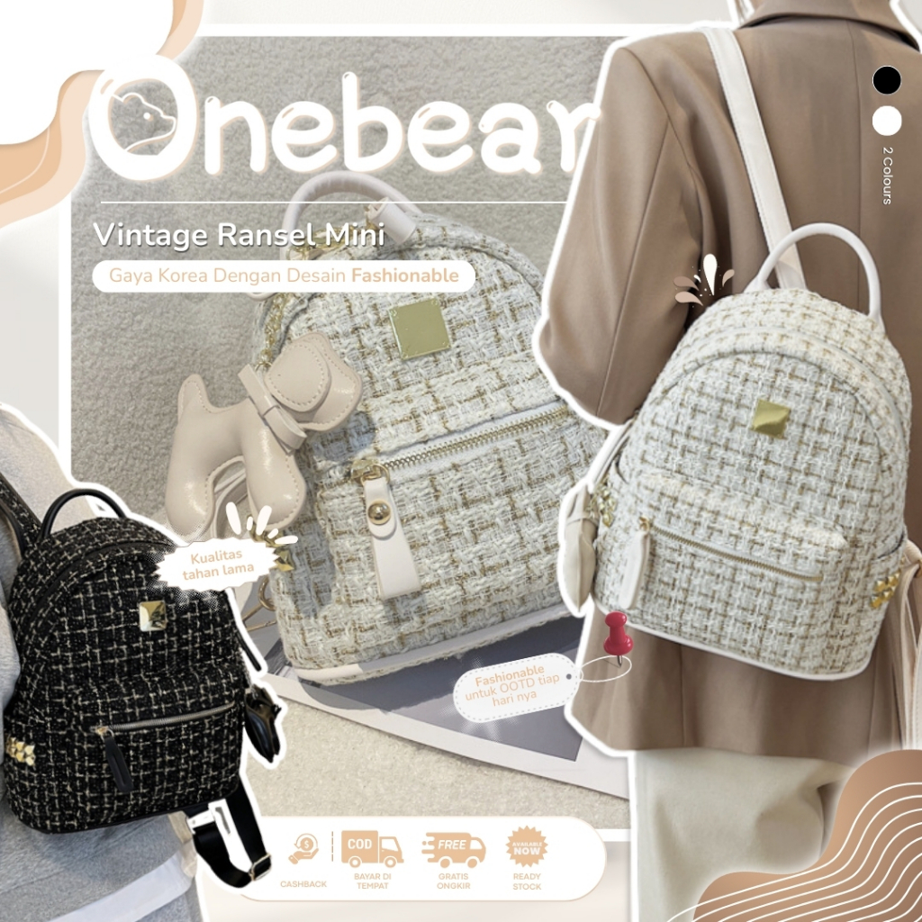 Jual Onebear ransel mini import tas import korea ransel tas ransel mini ...