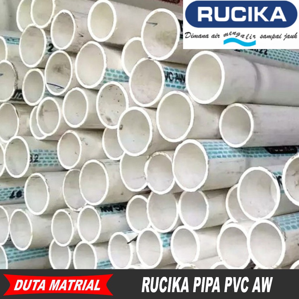Jual Pipa Air PVC AW 1 Meter Rucika Meteran / Pipa Paralon PVC AW Anti ...