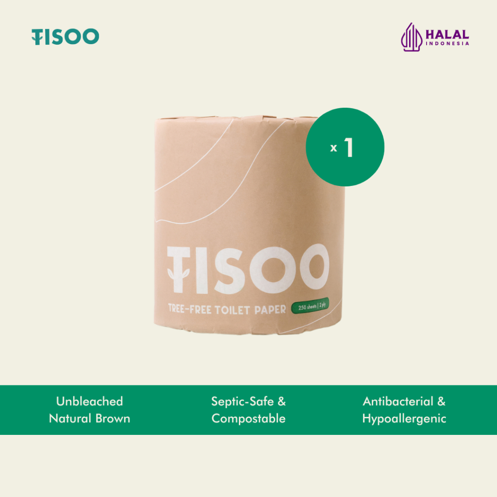 Jual TISOO Eco Bamboo Toilet Tissue Paper 250s'2ply (1 Roll) Tisu ...